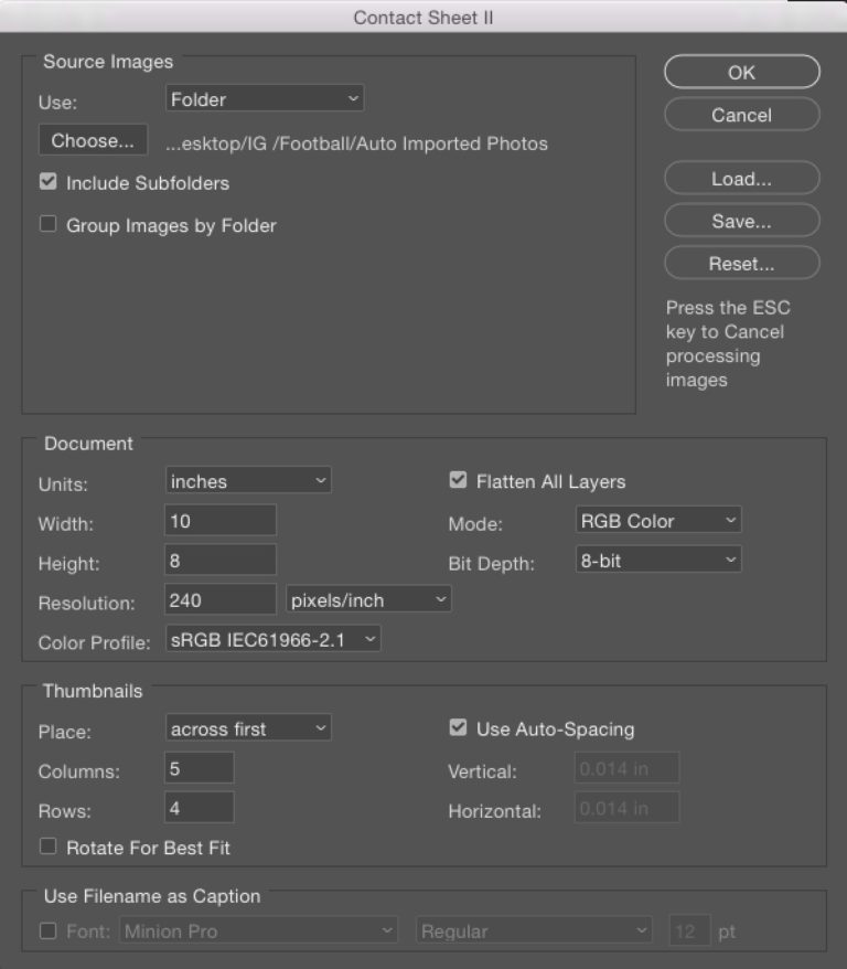 More Photoshop Buried Treasure: Creating Multi-photo Contact Sheets ...