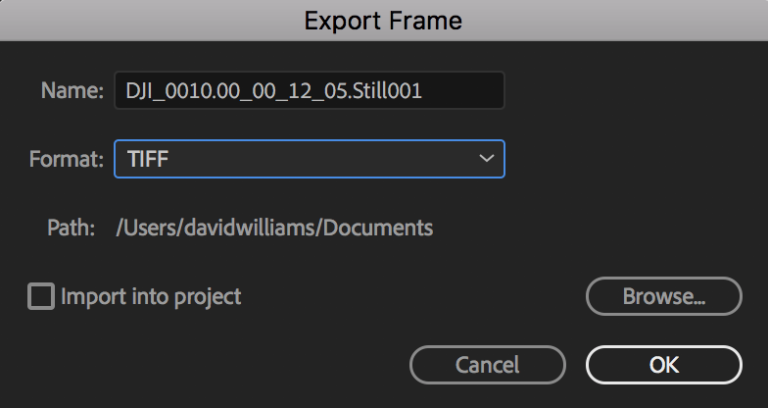 Export a Frame From Premiere Pro - Scott Kelby's Photoshop Insider